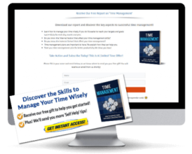 Time Management PLR Report - Squeeze Page, eCovers, Posters