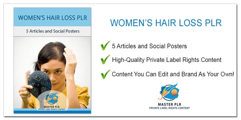 Women's Hair Loss PLR - Articles and Social Posters
